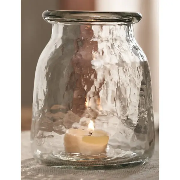 THE WHITE COMPANY Jago Medium Hammered-glass Tealight Holder 13cm
