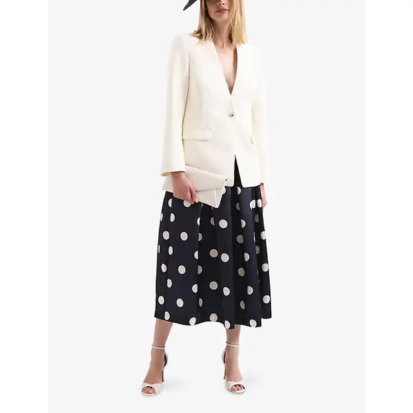 PHASE EIGHT Single-breasted Stretch-twill Blazer