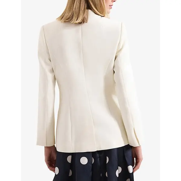 PHASE EIGHT Single-breasted Stretch-twill Blazer