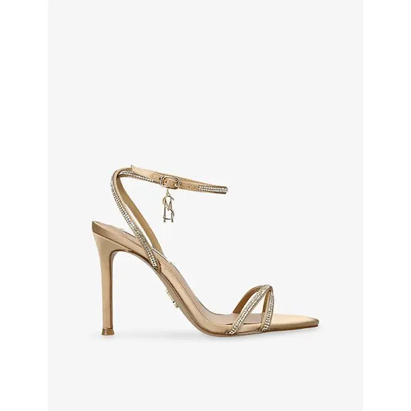 Steve Madden Juniper R 22h Satin Heeled Sandals - Bronze