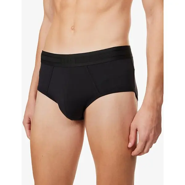 CHE Elasticated-waistband Pack Of Three Stretch-woven Briefs