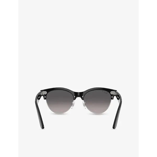 Ray-ban Rb2341 Polarised Clubmaster Square-frame Propionate Sunglasses - Black