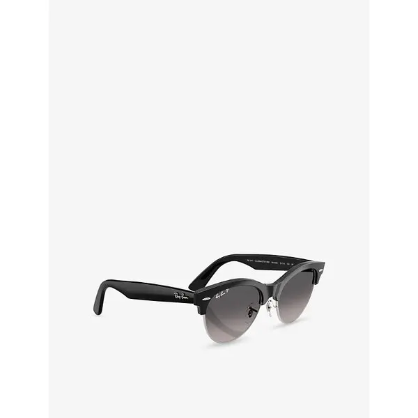 Ray-ban Rb2341 Polarised Clubmaster Square-frame Propionate Sunglasses - Black