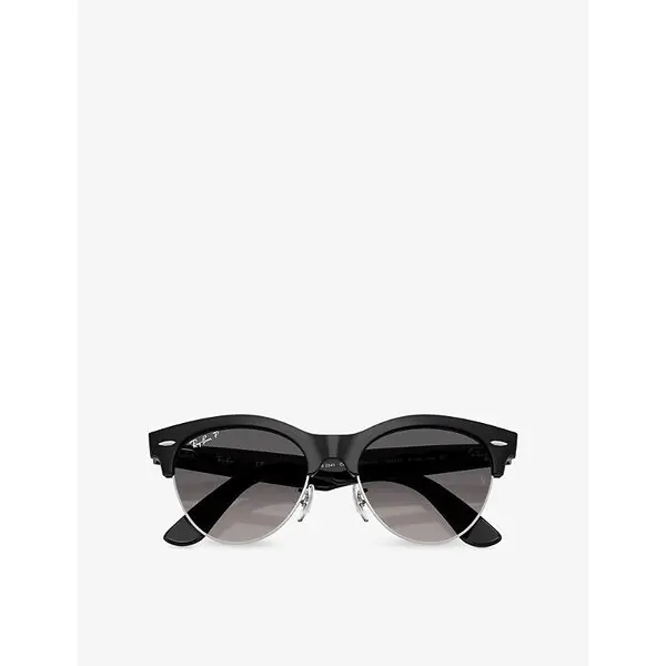 Ray-ban Rb2341 Polarised Clubmaster Square-frame Propionate Sunglasses - Black