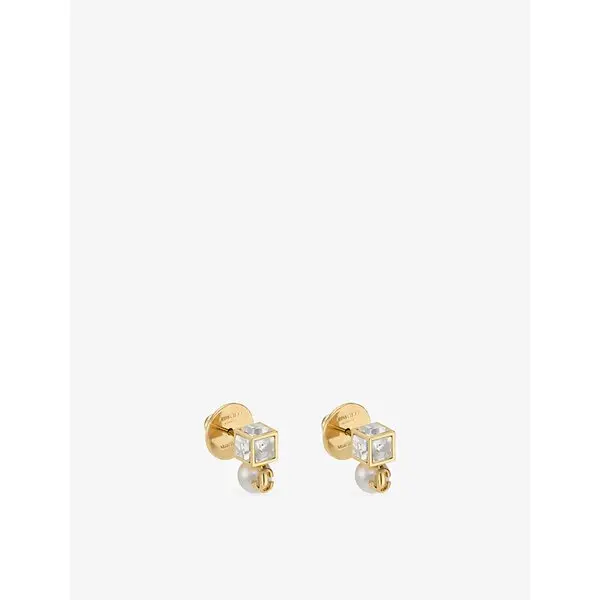 JIMMY CHOO Jc Pearl Cube Stud Earrings