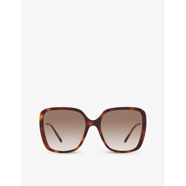Chloé Ch0173s Square-frame Acetate Sunglasses - Brown