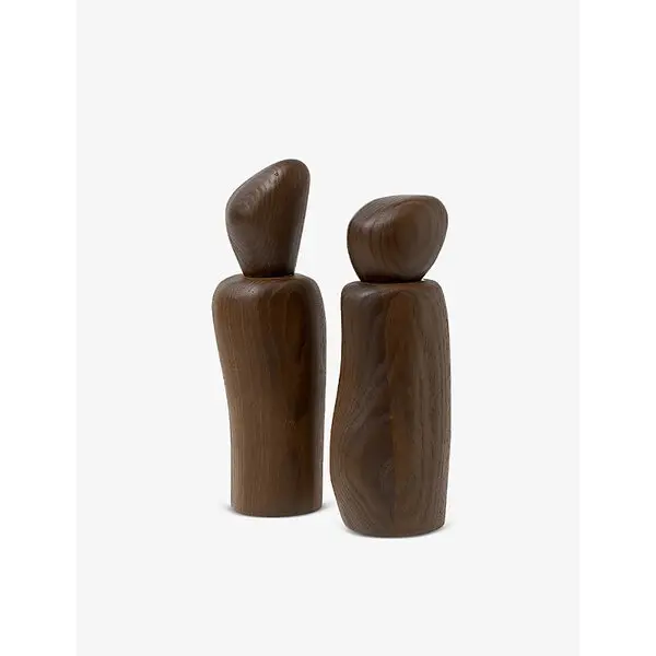 FERM LIVING Pebble Wooden Seasoning Grinder 18.8cm - Brown