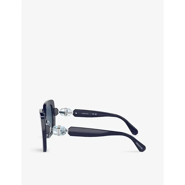 SWAROVSKI Sk6001 Square-frame Acetate Sunglasses - Blue