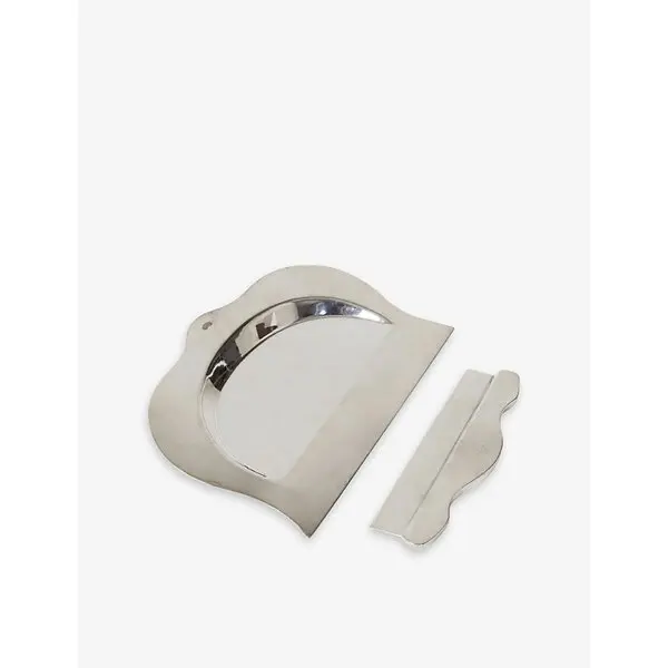 GOHAR WORLD Scalloped-edge Sterling- Plated Copper Crumb Catcher - Silver