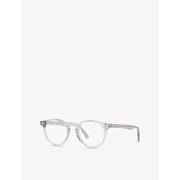 TOM FORD Ft5557 Round Frame Acetate Eyeglasses - Grey
