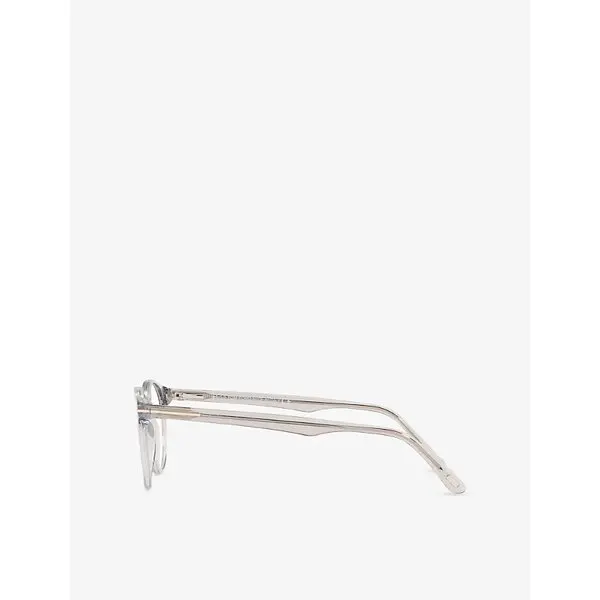 TOM FORD Ft5557 Round Frame Acetate Eyeglasses - Grey