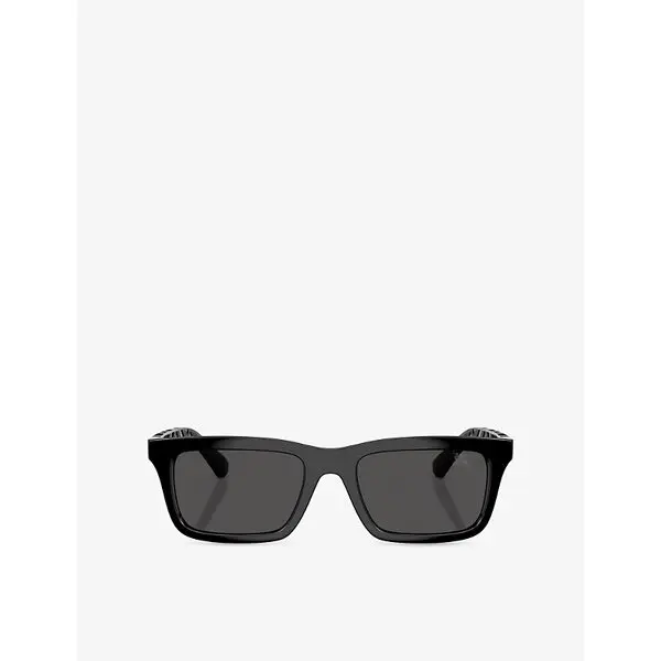 Burberry Rectangular Frame Acetate Sunglasses - Black