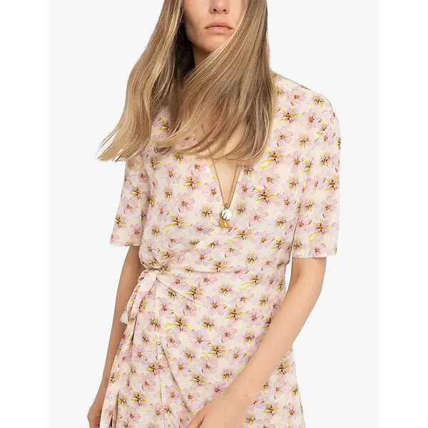 Zadig&Voltaire Reforme Floral-print Wrap Midi Dress