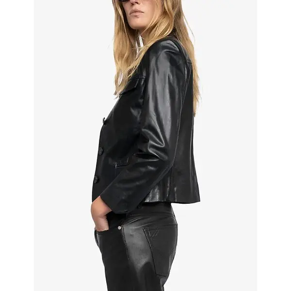 Zadig&Voltaire Liam Four-pocket Leather Jacket - Noir