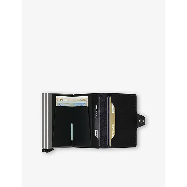 SECRID Twinwallet Aluminium And Leather Wallet - Black