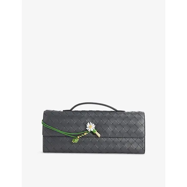 Bottega Veneta Andiamo Flower Leather Clutch Bag - Ardois/daisy Flow-mb