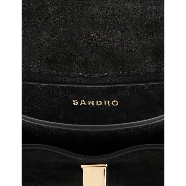Sandro Suede Cross-body Bag With Fringe Detail