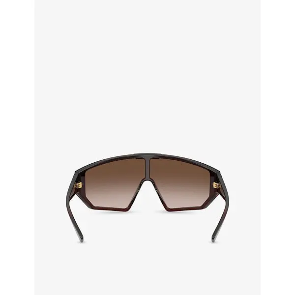 Versace Medusa Horizon Irregular-frame Injected Sunglasses - Brown