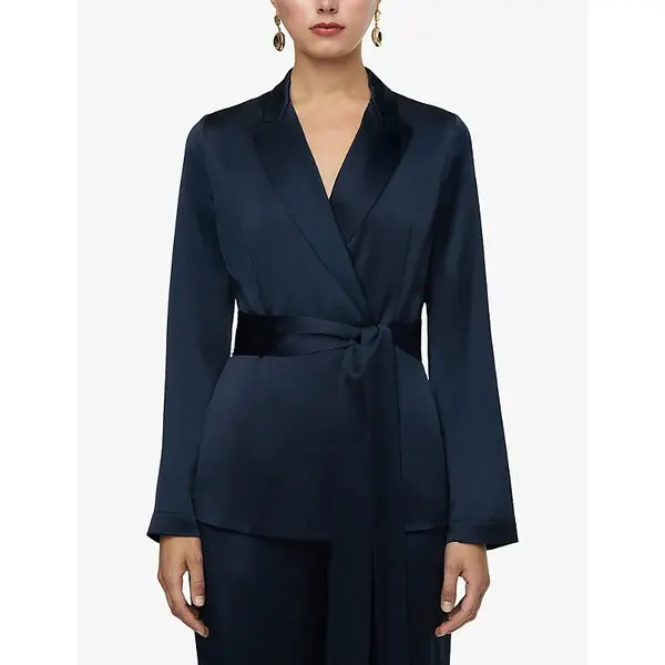 JOSEPH Archer Silk-satin Jacket