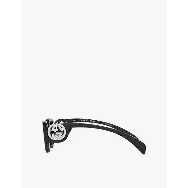 Gucci Cat Eye Acetate Sunglasses - Black