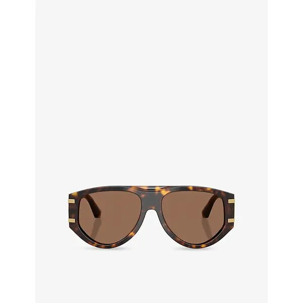 Dolce & Gabbana Pilot-frame Acetate Sunglasses - Brown