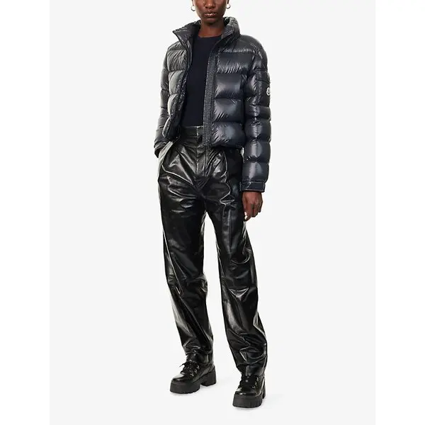 Moncler Petra Cropped Down Jacket - Black