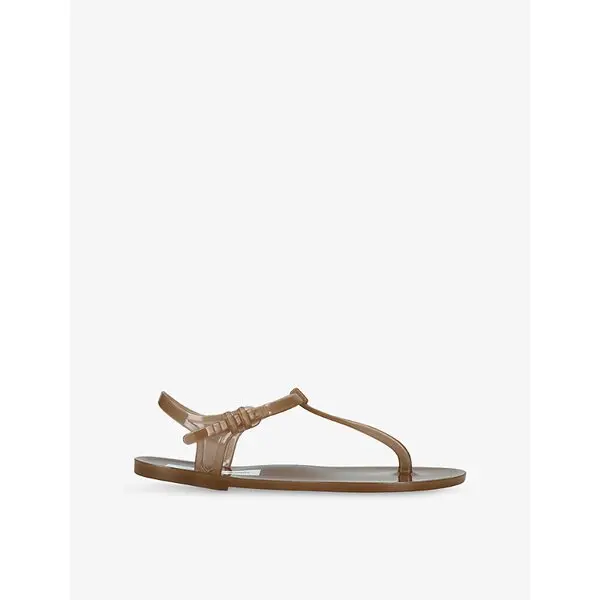 Christopher Esber T-bar Pvc Flat Sandals - Taupe