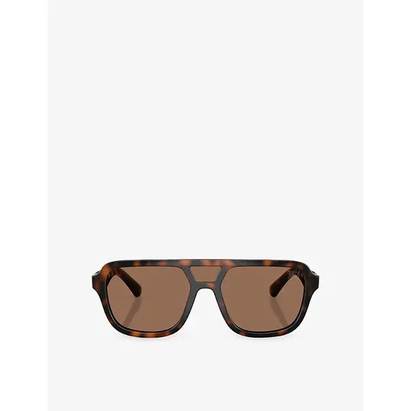 Burberry Aviator-frame Tortoiseshell Acetate Sunglasses - Brown