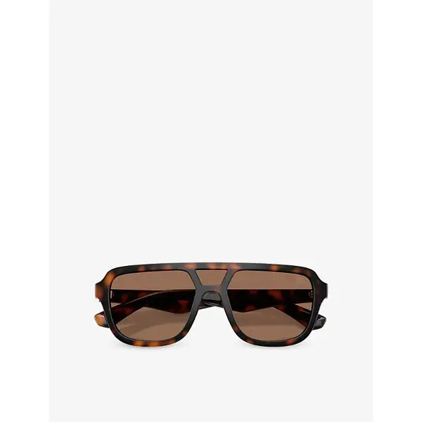 Burberry Aviator-frame Tortoiseshell Acetate Sunglasses