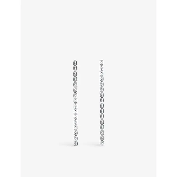 CARAT* LONDON Sterling And Cubic Zirconia Drop Earrings - Silver