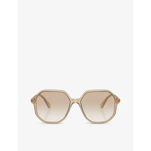 SWAROVSKI Sk6003 Irregular-frame Gem-embellished Acetate Sunglasses - Brown