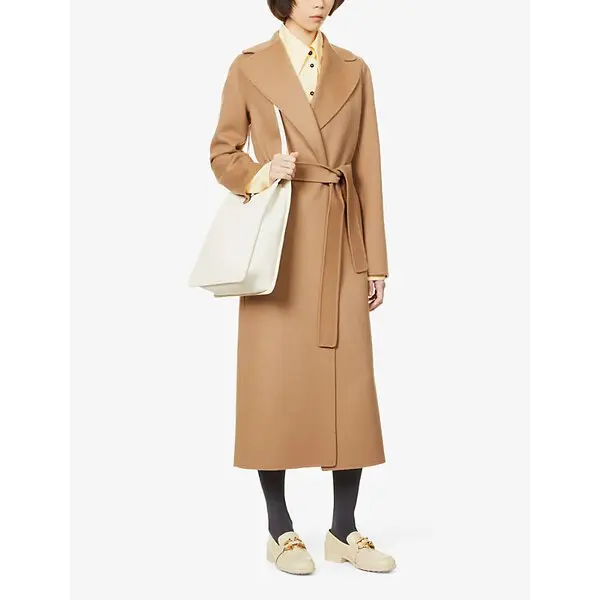 Max Mara Wool Wrap Coat - Camel