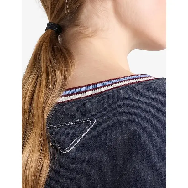 Prada Embroidered Cotton-fleece Sweatshirt