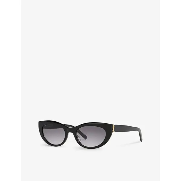 Saint Laurent Oval Frame Acetate Sunglasses