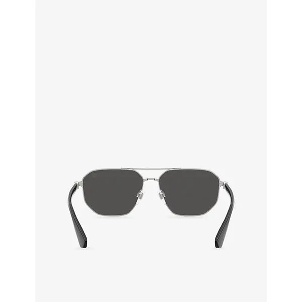 Burberry Be3166 Aviator-frame Metal Sunglasses