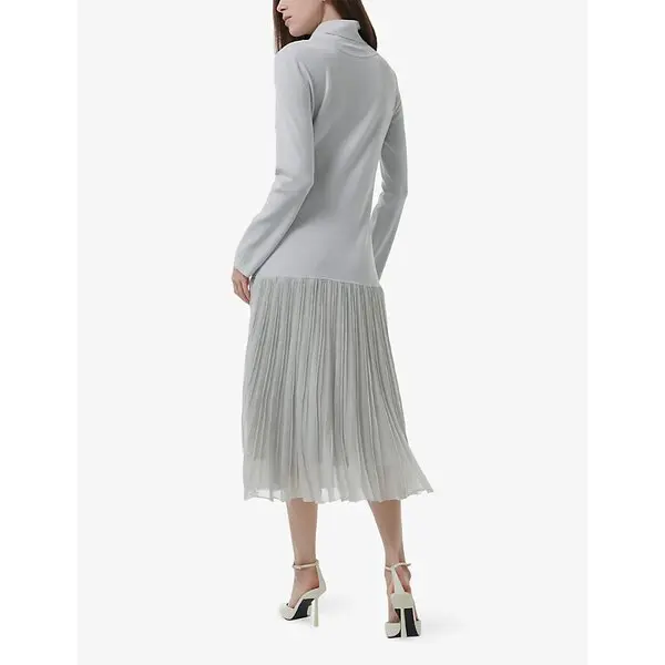 LEEM High Neck Knitted Midi Dress