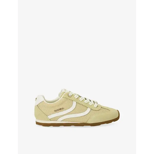 Carvela Florence Suede And Mesh Trainers - Mustard