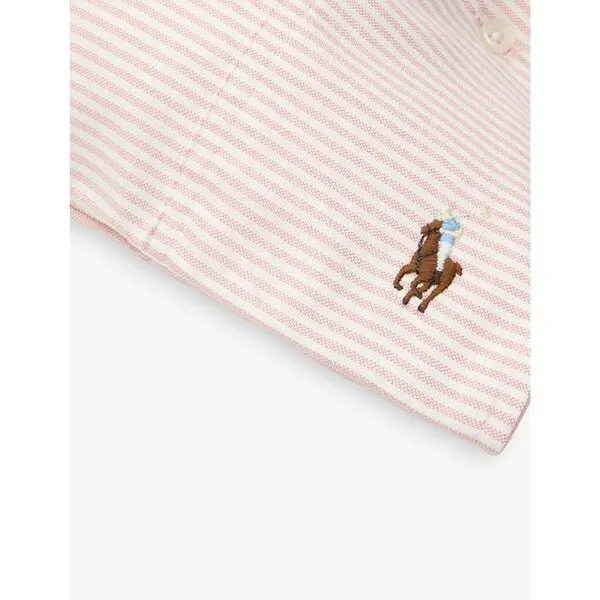 Ralph Lauren Striped Cotton Oxford Pillowcase - Rosette