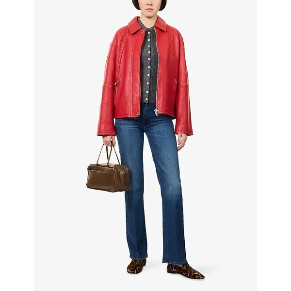 MOTHER The Kick It Straight-leg Stretch-denim Blend Jeans