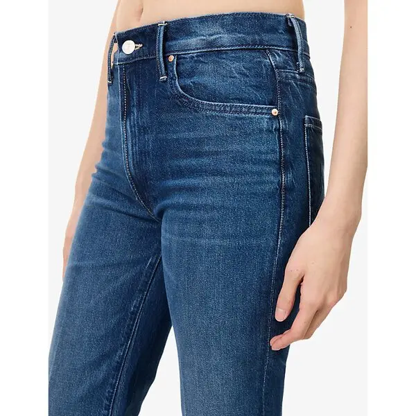 MOTHER The Kick It Straight-leg Stretch-denim Blend Jeans