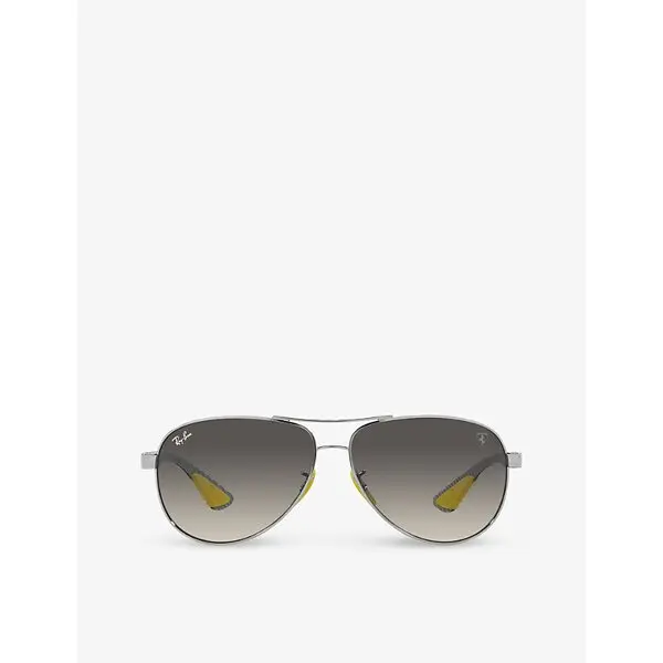 Ray-ban Rb8331m Scuderia Ferrari Metal Sunglasses - Silver