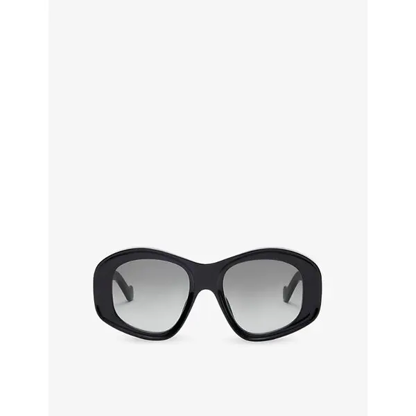Loewe Pentagon Beveled Acetate Sunglasses - Black
