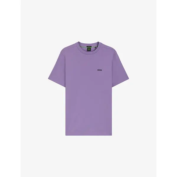 BOSS Branded Short-sleeved Stretch-cotton T-shirt
