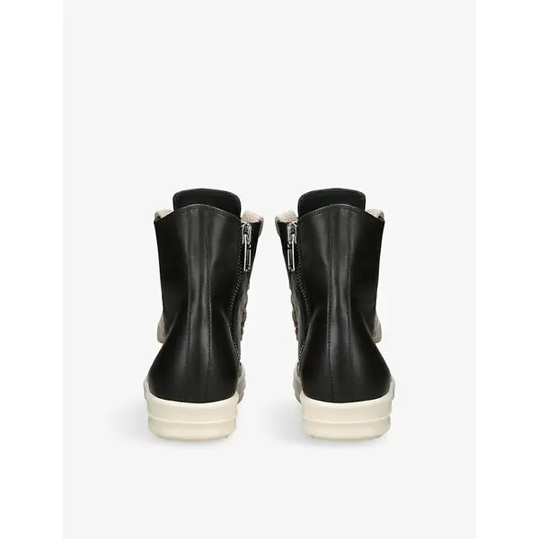 Rick Owens Jumbo Lace Leather High-top Trainers - Black