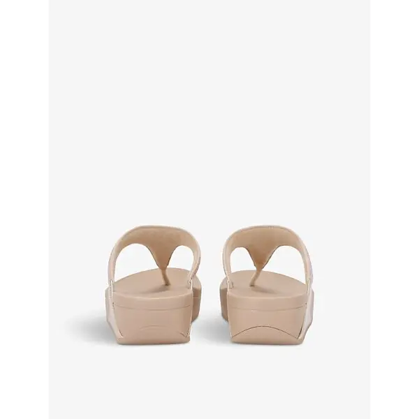 Fitflop Lulu Glitter Rhinestone-embellished Rubber Sandals - Beige