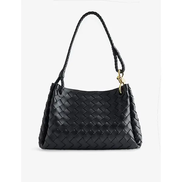 Bottega Veneta Parachute Medium Leather Tote Bag - Black-m Brass