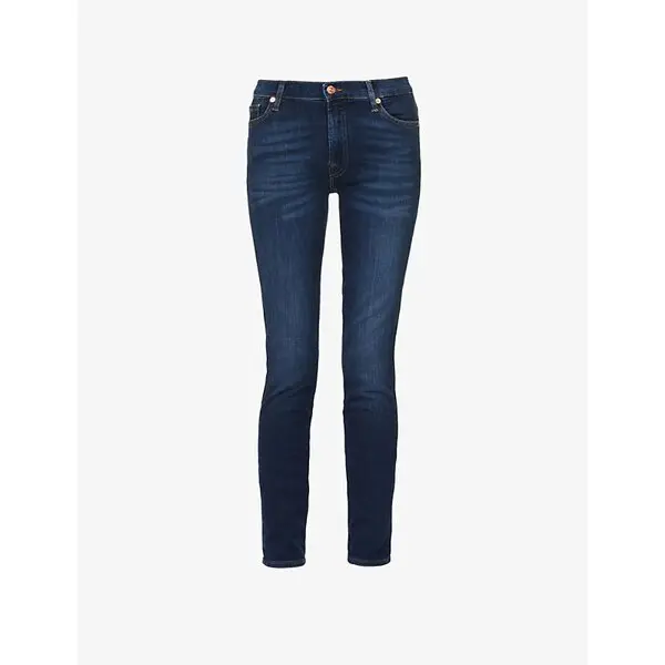 7 For All Mankind Slim Illusion High-rise Skinny Jeans - Starlight