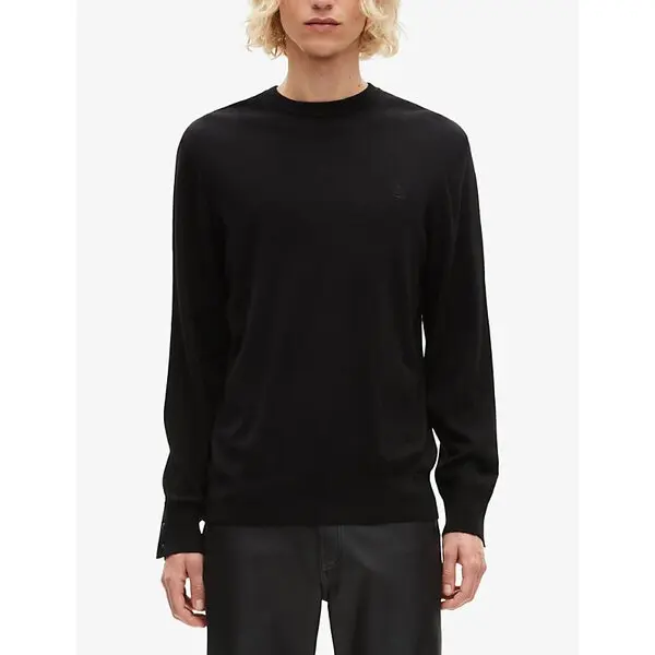 The Kooples Logo-embroidered Crewneck Wool Jumper