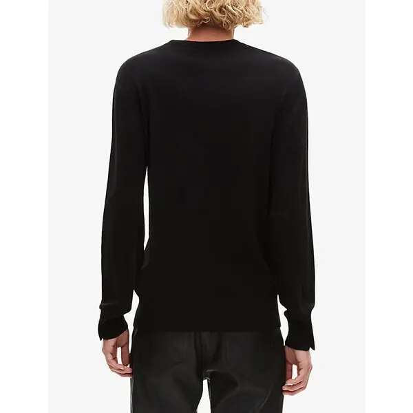 The Kooples Logo-embroidered Crewneck Wool Jumper