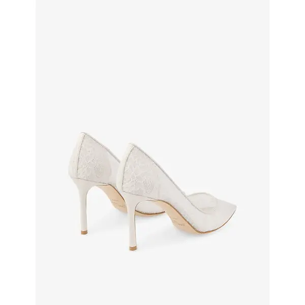 JIMMY CHOO Romy 85 Lace Pumps - Ivory